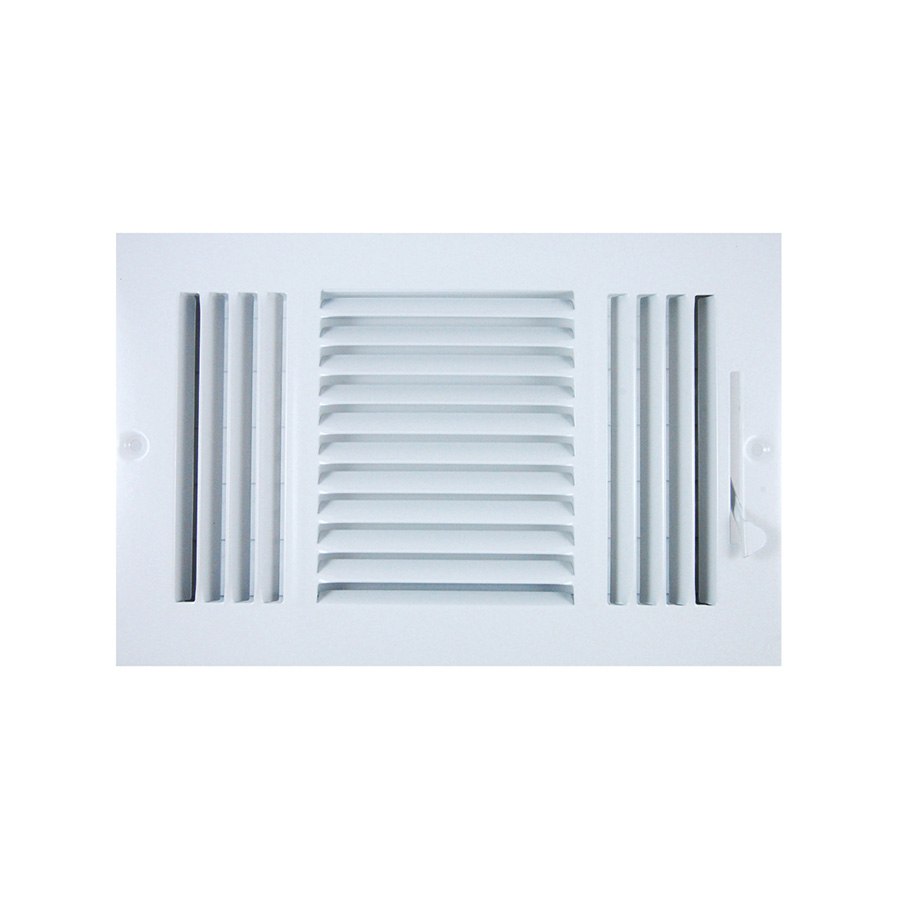 US Aire Sidewall/Ceiling Register -Three Way White 10" x 6" - 1131006 ...