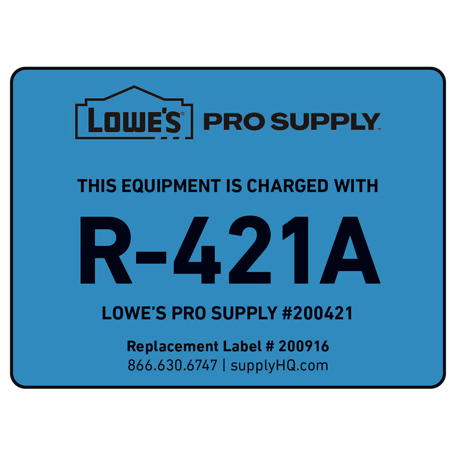 LPS Sourcing R-421A Refrigerant ID Labels - 200916 | Lowe's Pro Supply
