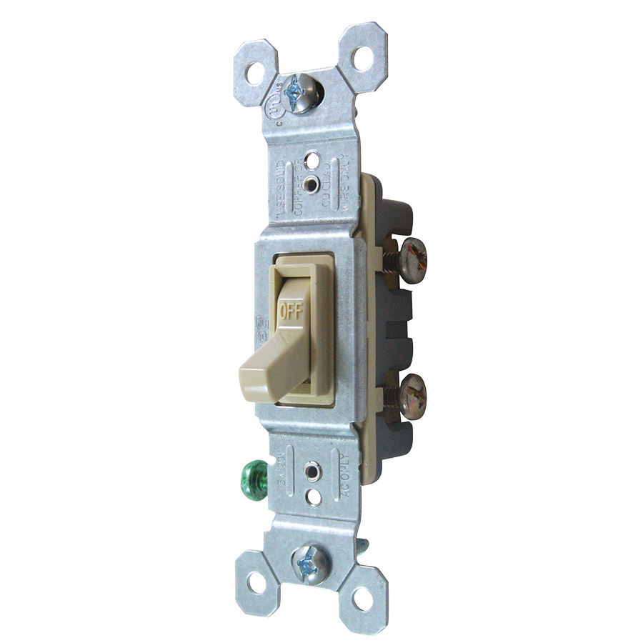 Leviton Single-Pole Switch -15 Amp Ivory - 345001 | Lowe's Pro Supply
