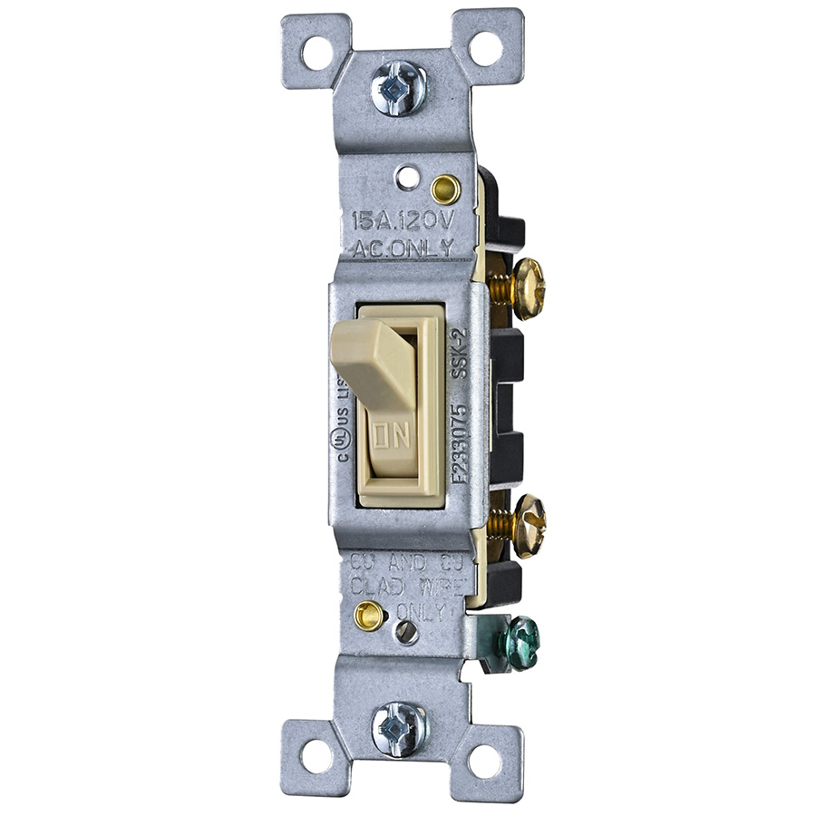 Faith 15 Amp Single-Pole Toggle Switch Ivory, Pack of 10, SSK2-IV-10 ...