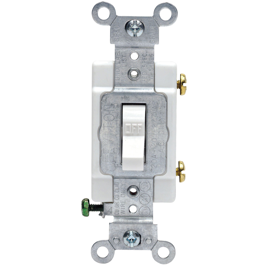 Leviton Single-Pole Switch -20 Amp White - 345612 | Lowe's Pro Supply