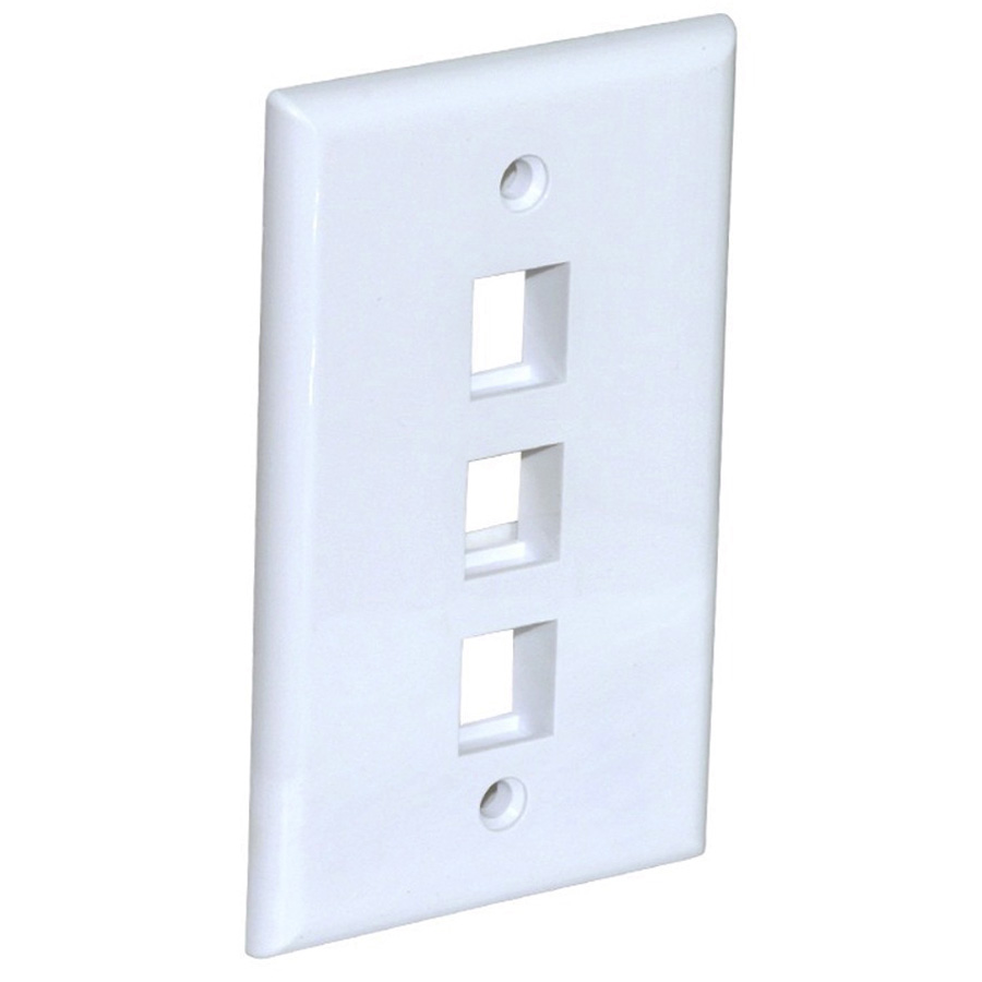Newhouse Hardware Quickport 3-Port Wall Plate White, QP3-WH-05 - 349206 ...