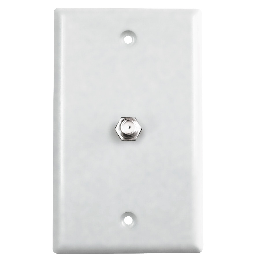 Newhouse Hardware Single Cable Wall Plate, White, Pack of 5 - 349320 ...