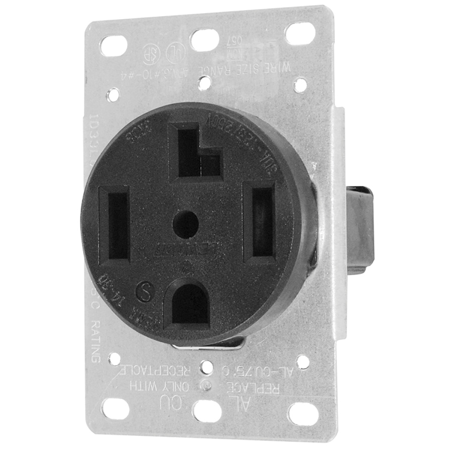 Leviton Dryer Receptacle 4-Wire Flush Wall Mount - 350215 | Lowe's Pro ...