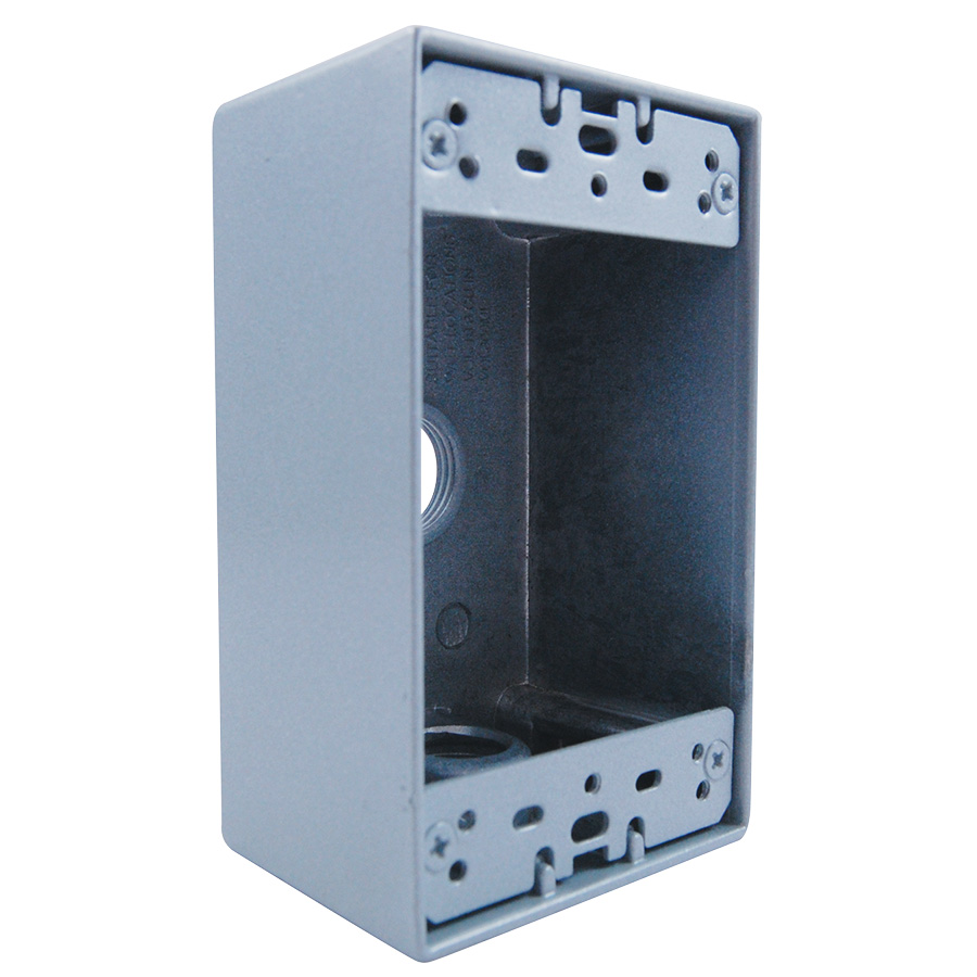 Hubbell 1-Gang Weatherproof Box 1/2" Knockouts - 352201 | Lowe's Pro Supply