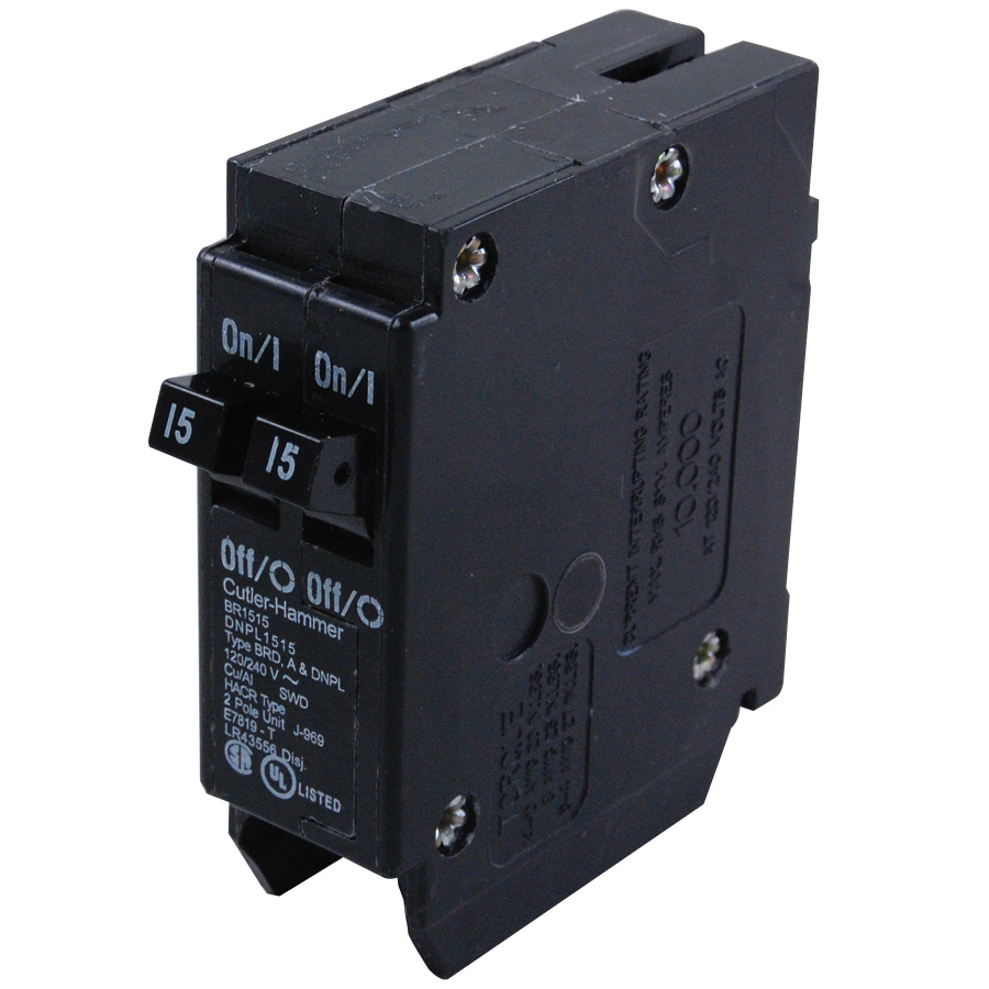 Cutler Hammer Twin Breaker BR1515 - 370860 | Lowe's Pro Supply