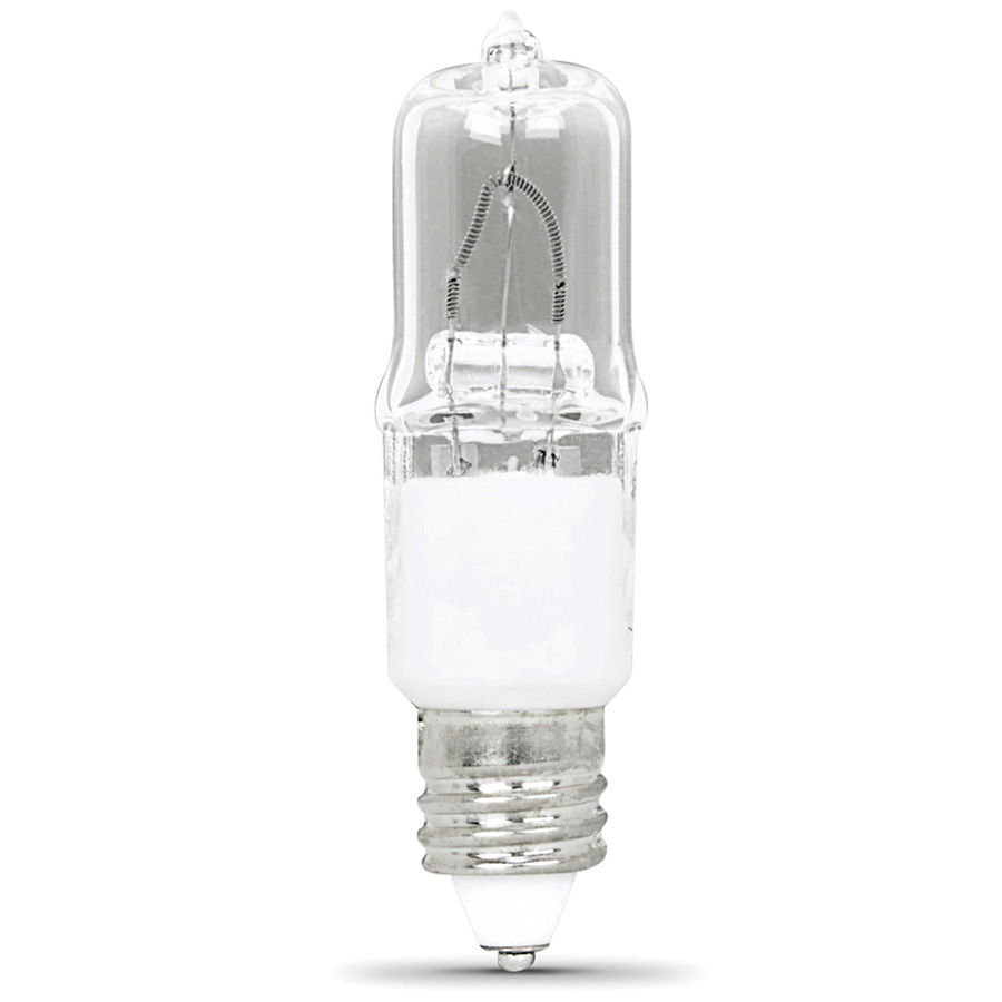 Fiet Electric 50W T4 Halogen Bulb Mini-Candelabra Base Clear - 403620 ...