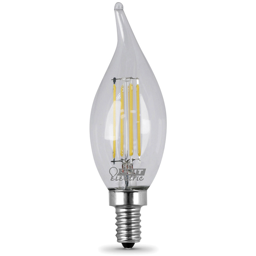 Feit Electric Flame Tip LED Bulb Replaces 40W 2700K Candelabra Base ...