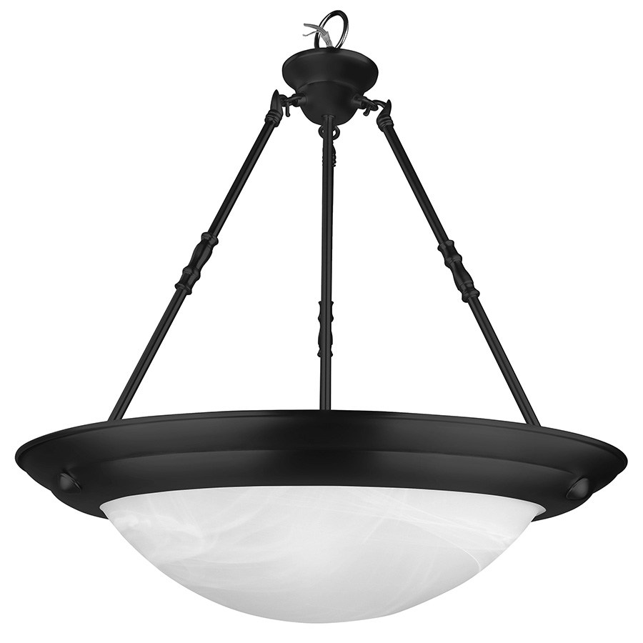 3-Light Matte Black Designer Pendant Fixture