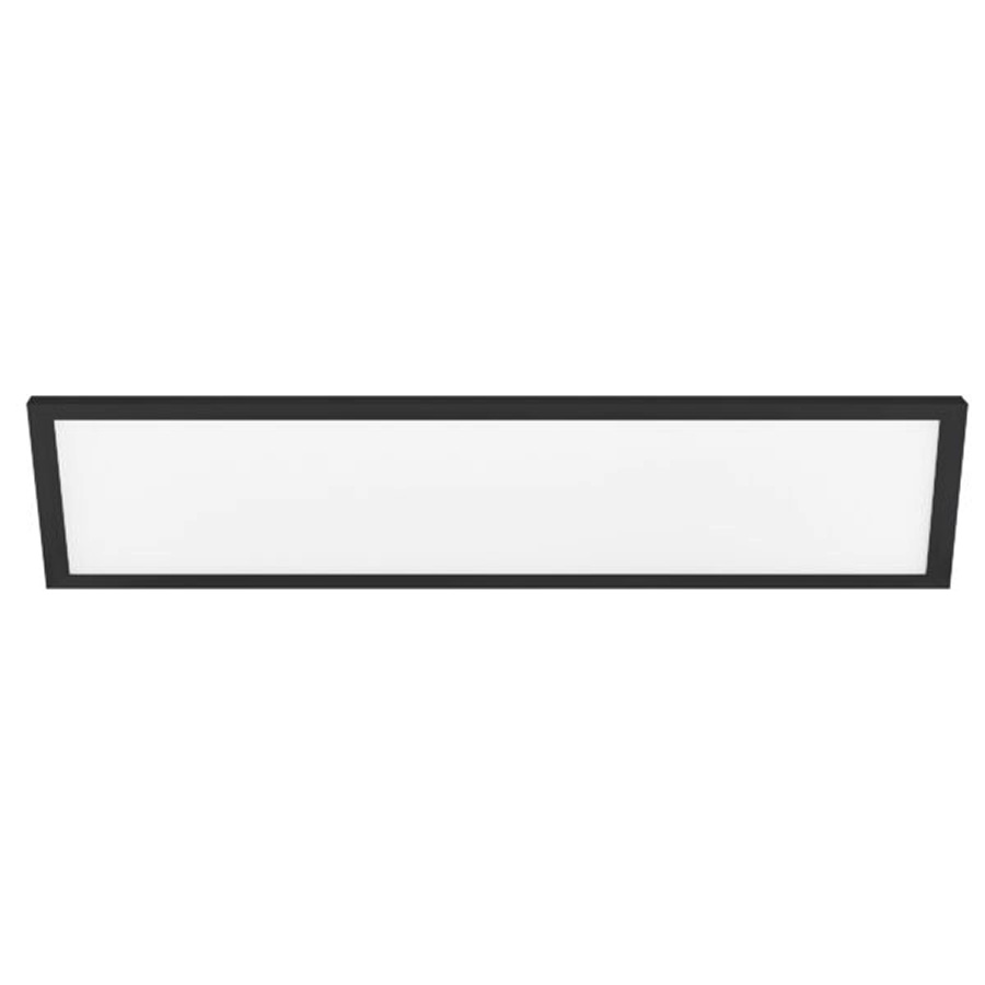 Feit Electric Matte Black 1 x 4 Ft. Flat Panel LED Light Fixture with ...