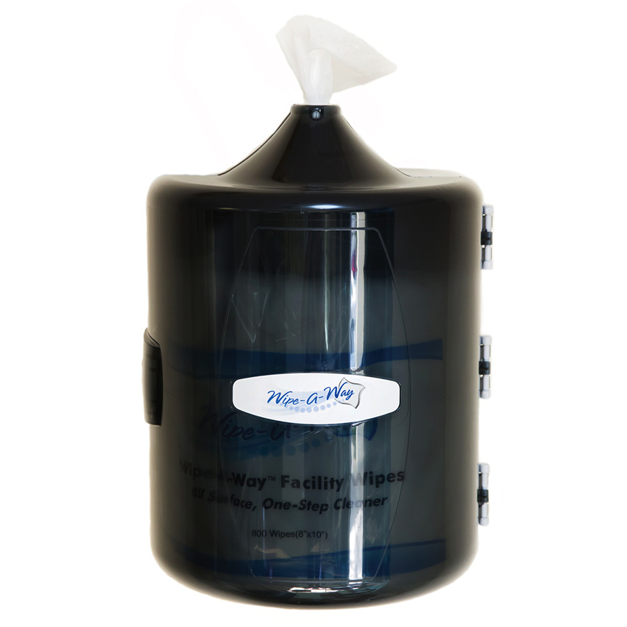 Crown Products Wipe-a-Way Black Wall-Mount Dispenser Black Dispenser ...