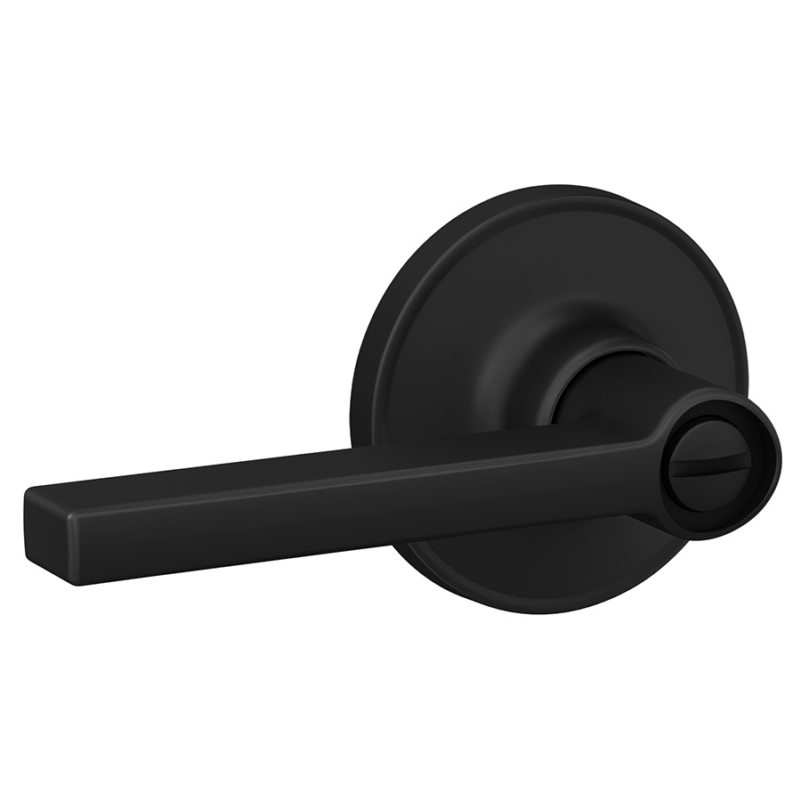 Schlage Solstice Privacy Lever Matte Black - 563087 | Lowe's Pro Supply