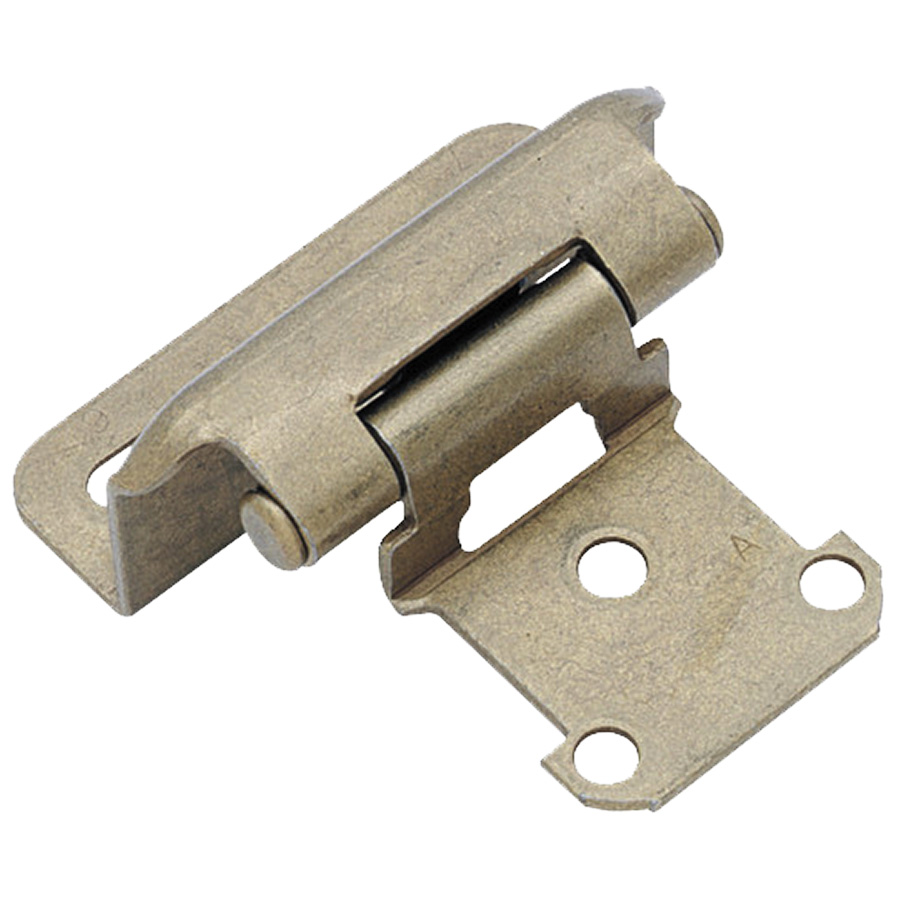 LPS Sourcing 1-1/4" Flush Overlay Self-Closing Hinges Antique Brass ...