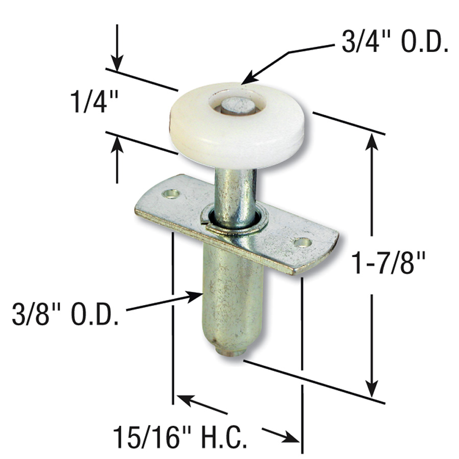 LPS Sourcing Bifold Door Top Guide 3/4" Wheel - 650233 | Lowe's Pro Supply