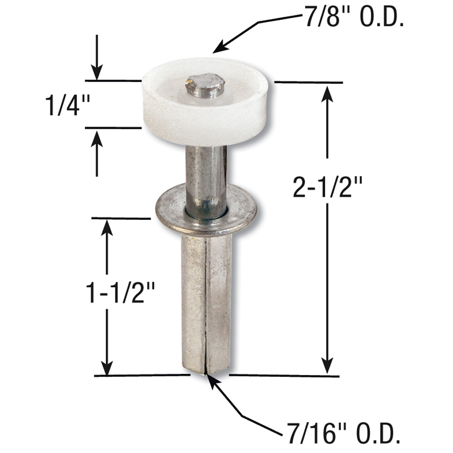 LPS Sourcing Bifold Door Top Guide 7/8" Wheel - 650237 | Lowe's Pro Supply