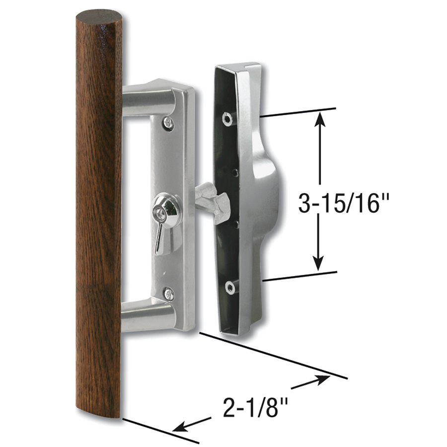 LPS Sourcing Sliding Patio Door Handle Set Aluminum - 658120 | Lowe's ...
