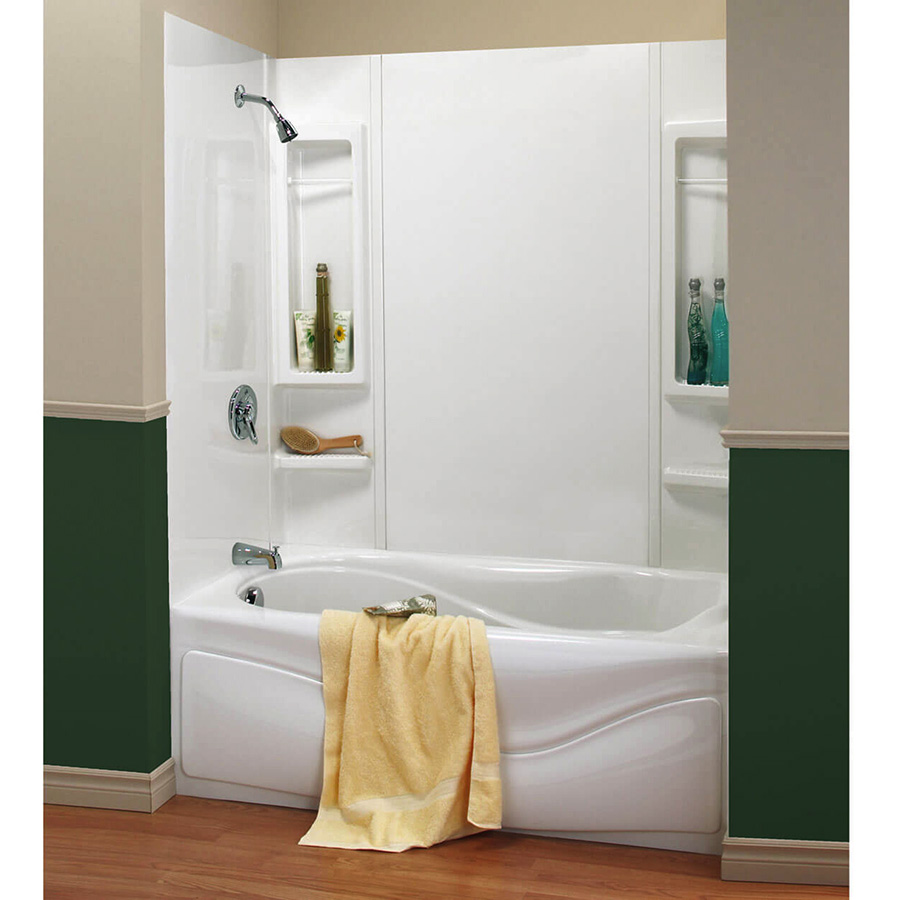 Finesse 5-piece Smooth, 4 Shelves, Tub Wall Surround