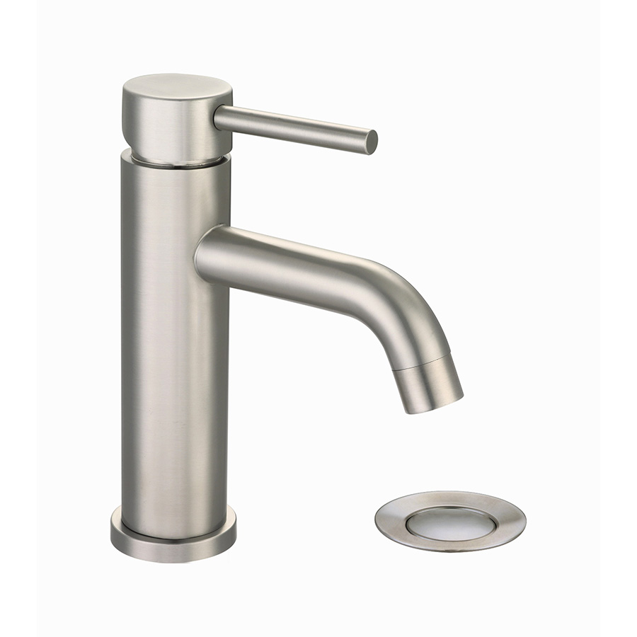 Minimalist Single Handle Lavatory Faucet, Brushed Nickel