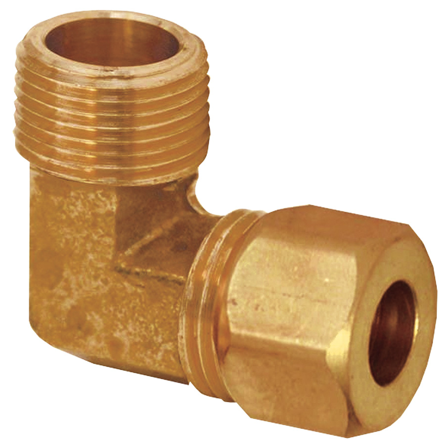 LPS Sourcing Brass Male Elbow 3/8" MIP x 3/8" Compression - 754111 ...