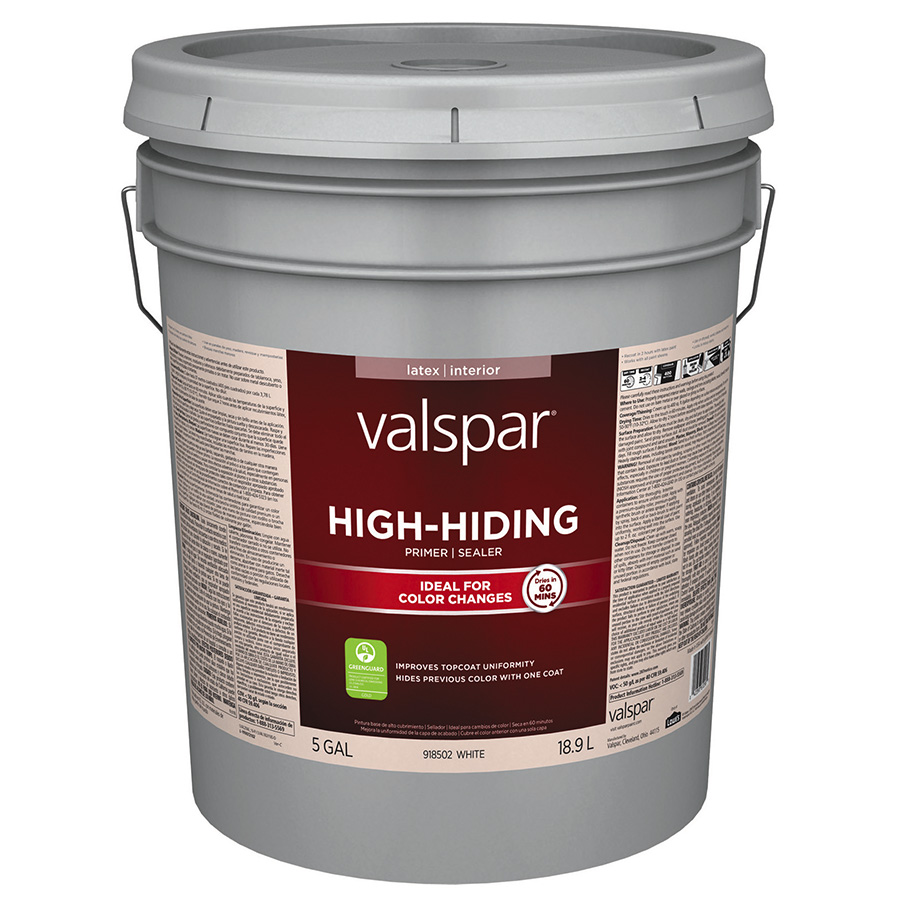Valspar Interior High Hide Water-Based Primer 5 Gallon - 810127 | Lowe ...