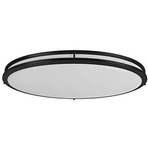 32"-in 53W LED Oval Ceiling Fixture Matte Black