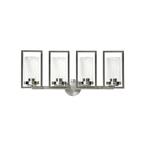 Classic Lamp Parts 4-Light Bright Satin Nickle Vanity Fixture - 435034 ...