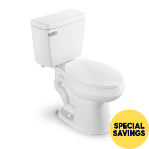 Pro-Flush 2-Piece 1.28gpf All-In-One Elongated Toilet, ADA Compliant